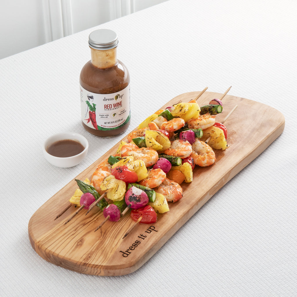 Scrumptious Shrimp Skewers with Vegetables | Dress It Up Dressing